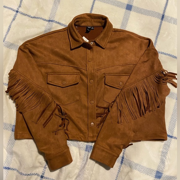 Windsor | Jackets & Coats | Nwt Windsor Festival Fit Fringe Cropped ...